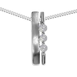 OSTSEE-SCHMUCK Damen Kette mit Anh&auml;nger "- Gleiter-Alicia - Silber 925/000 - Zirkonia", 45, Silber 925 (Sterlingsilber), silber, Silber 925