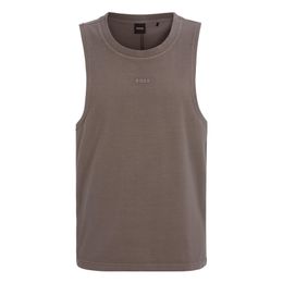 BOSS Orange Herren Tanktop "Tank oceanpalett"open beige294, Gr. XXXL, unifarben, Single Jersey, Obermaterial: 100% Baumwolle, Tops, mit kleinem