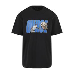T-Shirt "Upscale by Mister Tee Ovhoe Oversize Tee", Jungen, Gr. L, schwarz, 100% Baumwolle, UPSCALE BY MISTER TEE, bedruckt, oversize, Rundhals, Shirts T-Shirt