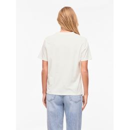Vila Damen Kurzarmshirt "VISYBILLA CHERRY O-NECK S/S TOP/PB/LC"snow wei&szlig; detail:cherry kelly gr&uuml;n, jazzy, Gr. M, bedruckt, Jersey, Obermaterial: 100%