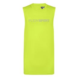 Plein Sport Jungen T-Shirt "Tanktop"29, gelbfluo, Gr. S, Obermaterial: 89% Polyester, 11% Elasthan, Shirts