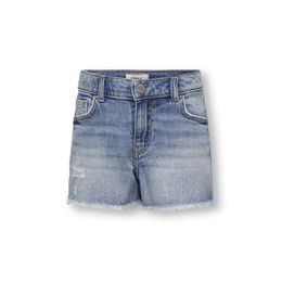 KIDS Only M&auml;dchen Jeansshorts "KOGROBYN EX VINT DNM SHORTS AZG529 NOOS", blau, Gr. 116, Destroyed-Effekte, Denim/Jeans, Obermaterial: 99% Baumwolle,