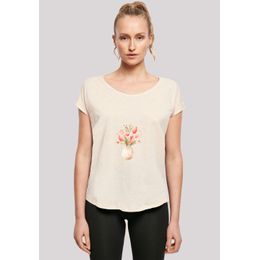 F4NT4STIC Damen T-Shirt "Rosa Fr&uuml;hlingsblumenstrau&szlig; in Vase", wei&szlig;, Gr. XL, Obermaterial: 100% Baumwolle, Shirts, Premium Qualit&auml;t