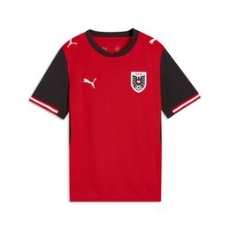 Puma Jungen Trainingsshirt "&Ouml;sterreich 2026 Heimtrikot Jugendliche"rot schwarz, Gr. 176, clean, Obermaterial: 100% Polyester; &Auml;rmelbund: 97%