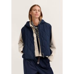Bugatti Damen Steppweste "LightSeries", blau, Gr. 38, unifarben, 100% Polyester, Westen, besonders leicht mit Wellensteppung