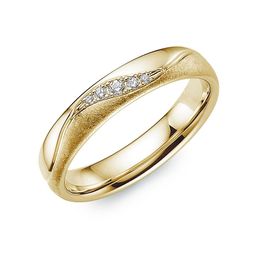 Phoenix PH&Ouml;NIX Damen Trauring "Schmuck Geschenk Partnerring Ehering Goldring", 54,mit Zirkonia, Gelbgold 333, 4mm, gold, Gelbgold 333, Fingerringe, Made in
