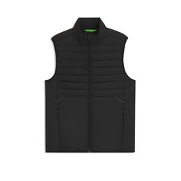 BOSS Green Herren Steppweste "V Urbanex Vest", schwarz, Gr. S, unifarben, Web, Obermaterial: 100% Polyester, Westen, mit soften Stretch-Eins&auml;tzen und
