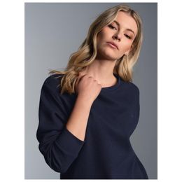 TRIGEMA Damen Sweatshirt "TRIGEMA Sweatshirt in Waffeloptik", blau, Gr. XL, Piqu&eacute;, 100% Baumwolle, Sweatshirts