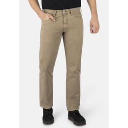 Herren 5-Pocket-Jeans "Denver Colour Regular Straight Stretch Jeans", braun, Gr. 34, HERO by John Medoox, Denim/Jeans, 98% Baumwolle, 2% Elasthan,