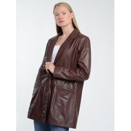 Maze Damen Lederblazer "42021201", braun, Gr. XL, Obermaterial: 100% Lammleder. Innenfutter: 100% Baumwolle. &Auml;rmelfutter: 100% Polyester, Blazer