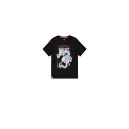 Damen T-Shirt "Heritage Dragon OS T Women", schwarz, Gr. XS, Alpha Industries, Obermaterial: 100% Baumwolle, Shirts