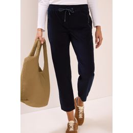 Cecil Damen Cordhose "Style Tracey", blau, Gr. XL, unifarben, Web, Obermaterial: 98% Baumwolle, 2% Elasthan. Futter: 100% Baumwolle, Hosen, mit