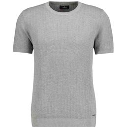 Ragman Herren Rundhalspullover, grau, Gr. M, Strick, 100% Baumwolle, Pullover