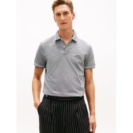 Tommy Hilfiger Herren Poloshirt "OXFORD TWO TONE REGULAR PLACKET", grau, Gr. XL, unifarben, Jersey, Obermaterial: 100% Baumwolle, Shirts, Regular fit