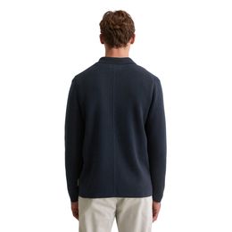 Marc O'Polo MARC O'POLO Herren Stricksakko, blau, Gr. XXL, Strick, Obermaterial: 100% Baumwolle, Sakkos, regular fit, aus Bio-Baumwolle