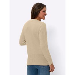 Classic Basics Damen Strickjackesand, Gr. 48, unifarben, 50% Baumwolle, 50% Polyacryl, Strickjacken