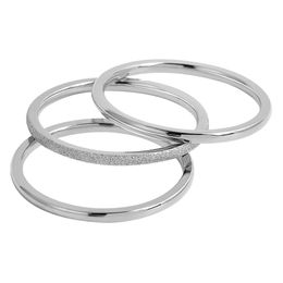 Adelia&acute;s ADELIA ́S Damen Fingerring "Damen Ring aus Edelstahl", 52, Edelstahlsilber, Edelstahl, Fingerringe
