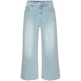 Lascana Damen 7/8-Jeans "in modischer Culotte-Form", blau, Gr. 34, unifarben, Denim/Jeans, Obermaterial: 98% Baumwolle, 2% Elasthan, Jeans, aus