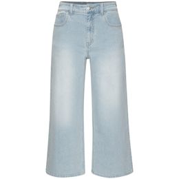 Lascana Damen 7/8-Jeans "in modischer Culotte-Form", blau, Gr. 44, unifarben, Denim/Jeans, Obermaterial: 98% Baumwolle, 2% Elasthan, Jeans, aus