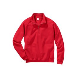 Herren Sweatshirt, rot, Gr. 5, Fruit of the Loom, meliert, unifarben, 80% Baumwolle, 20% Polyester, Sweatshirts