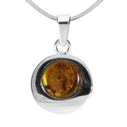 OSTSEE-SCHMUCK Damen Kette mit Anh&auml;nger "- Alina 12 mm - Silber 925/000 - Bernstein", 50, Silber 925 (Sterlingsilber), silber, Silber 925