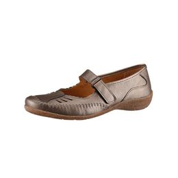 Aco Damen Ballerina, Gr. 37, braun, Glattleder, Schuhe