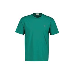 Gant Herren T-Shirt "T-Shirt Reg Shield 1er Pack", gr&uuml;n, Gr. M, Obermaterial: 100% Baumwolle CO., Shirts