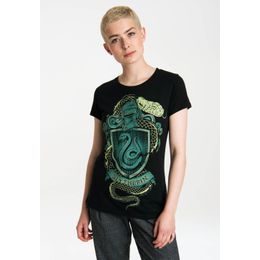 logoshirt Damen T-Shirt "Harry Potter", schwarz, Gr. L, bedruckt, 100% Baumwolle, Shirts, mit coolem Print