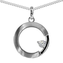 OSTSEE-SCHMUCK Damen Kette mit Anh&auml;nger "- Adele - Silber 925/000 - Zirkonia", 45, Silber 925 (Sterlingsilber), silber, Silber 925 (Sterlingsilber),