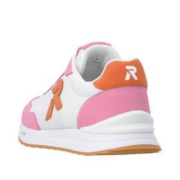 RIEKER SPORT Damen Sneaker, Gr. 39, pink, Lederimitat, Textil, Schuhe, Schn&uuml;rschuh, Halbschuh, Freizeitsneaker mit leichter Laufsohle