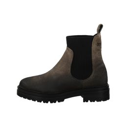 Lazamani Damen Stiefelette "Lazamani Stiefelette Leder/Textil", Gr. 40, braun, Leder, Textil, Schuhe