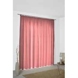Vorhang WIRTH, B:132cm H:145cm, rosa, Jacquard, Polyacryl, Wohnzimmer, Gardinen, "Bachfeld"