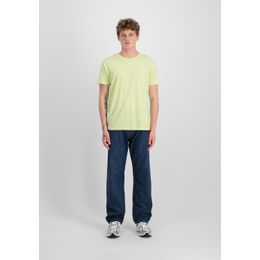 Herren T-Shirt "Basic T-Shirt SL", gr&uuml;n, Gr. S, Alpha Industries, Obermaterial: 100% Baumwolle, Shirts