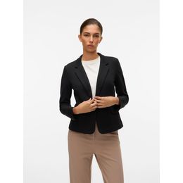 V&eacute;ro Moda VERO MODA Damen Jerseyblazer "VMJULIA LS BLAZER", schwarz, Gr. 42, unifarben, Piqu&eacute;, Obermaterial: 66% Polyester, 34% Baumwolle, Blazer, Materialmix