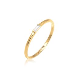 Verlobungsring Elli Premium "Stabelring Topas Rechteck Verlobung 585 Gelbgold" Gr. 56, gold, Fingerringe, Damen, 56mm, Gelbgold 585, 1mm, Verlobungsring