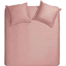 Bettw&auml;sche Cinderella "Plain Sundays", pink, B/L: 200cm x 200cm, 1 Stk., 2 Stk., Satin, B/L: 80cm x 80cm & 80cm x 80cm, 3 tlg., Satin, Obermaterial: 100% Baumwolle, Bettw&auml;sche, Bettw&auml;sche, mit Stehsaum