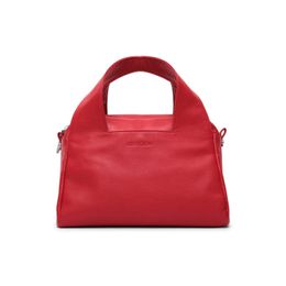 Henkeltasche Gretchen "Ruby Tote Three", Damen, Gr. B/H/T: 30cm x 30cm x 30cm, rot (hellrot), Leder, unifarben, Taschen, aus italienischem Kalbsleder