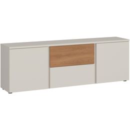 Lowboard Home Affaire "HAMM", cashmere, karamelleiche, B:161cm H:56cm T:40cm, Holzwerkstoff, Melamin, Sideboards, Lowboard, Breite ca. 161 cm
