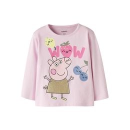 name it M&auml;dchen Langarmshirt "NMFFELI PEPPA LS NREG TOP CPLG"pirouette, Gr. 104, bedruckt, unifarben, Jersey, Obermaterial: 95% Baumwolle, 5%