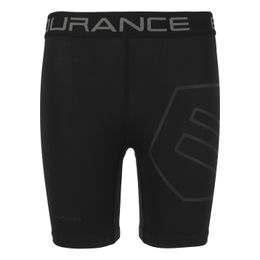 Endurance Jungen Funktionstights "Lebay Jr.", schwarz, Gr. 140, bedruckt, 90% Polyester, 10% Elasthan, Hosen, mit atmungsaktivem Material