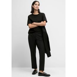 Cinque Damen T-Shirt "CITANA", schwarz, Gr. XS, unifarben, Single Jersey, Obermaterial: 95% Baumwolle, 5% Elasthan, Shirts, mit Rundhalsausschnitt