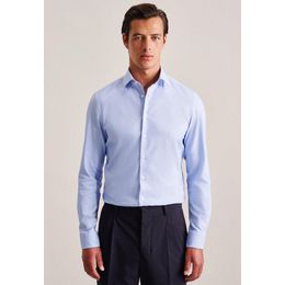 Seidensticker Herren Businesshemd "Schwarze Rose", blau, Gr. 41, unifarben, 60% Baumwolle, 35% Polyester, 5% Elasthan, Hemden, Slim 1/1 Kentkragen Uni