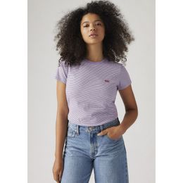 Levi's LEVI'S Damen T-Shirt "PERFECT TEE"collegiate stripe he, Gr. L, gestreift, Single Jersey, Obermaterial: 100% Baumwolle, Shirts, mit kleiner