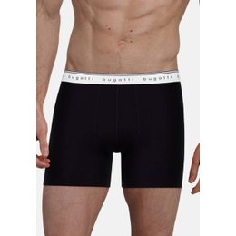 Bugatti Herren Boxershorts "Pisa", Gr. 5, schwarz, Single Jersey, Obermaterial: 95% Baumwolle, 5% Elasthan, Unterhosen, breiter Bund, mit Logo,