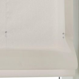 Raffrollo Kutti, B:80cm H:140cm, beige, Obermaterial: 100% Baumwolle, K&uuml;che, Raffrollos, "Stig Raffrollo", Baumwolle wei&szlig; blickdicht Schnurzug