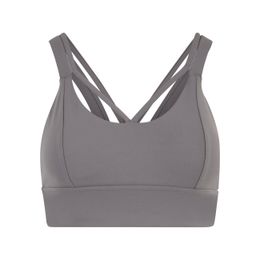 Urban Classics Damen Sport-BH "Urban Classics Ladies Sports Bra crossed", Gr. XSsenior grau, 80% Nylon, 20% Elasthan, BHs