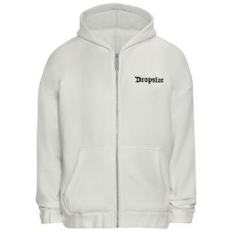 DROPSIZE Herren Kapuzenpullover "Dropsize HEAVY OVERSIZE EMBO ZIPPER HOODIE"creamwei&szlig;, Gr. XL, mehrfarbig, 70% Baumwolle, 30% Polyester, Pullover