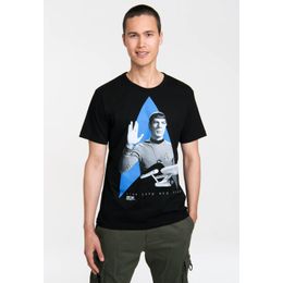 logoshirt Herren T-Shirt "Spock", schwarz, Gr. S, bedruckt, 100% Baumwolle, Shirts, mit coolem Frontdruck
