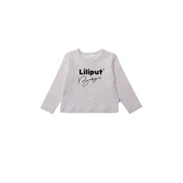 Liliput M&auml;dchen Langarmshirt "Liiput Baby", grau, Gr. 98, bedruckt, 100% Baumwolle, Shirts, mit praktischen Druckkn&ouml;pfen