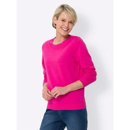 Classic Basics Damen Strickpullover "Langarm-Pullover", pink, Gr. 44, unifarben, 100% Baumwolle, Pullover